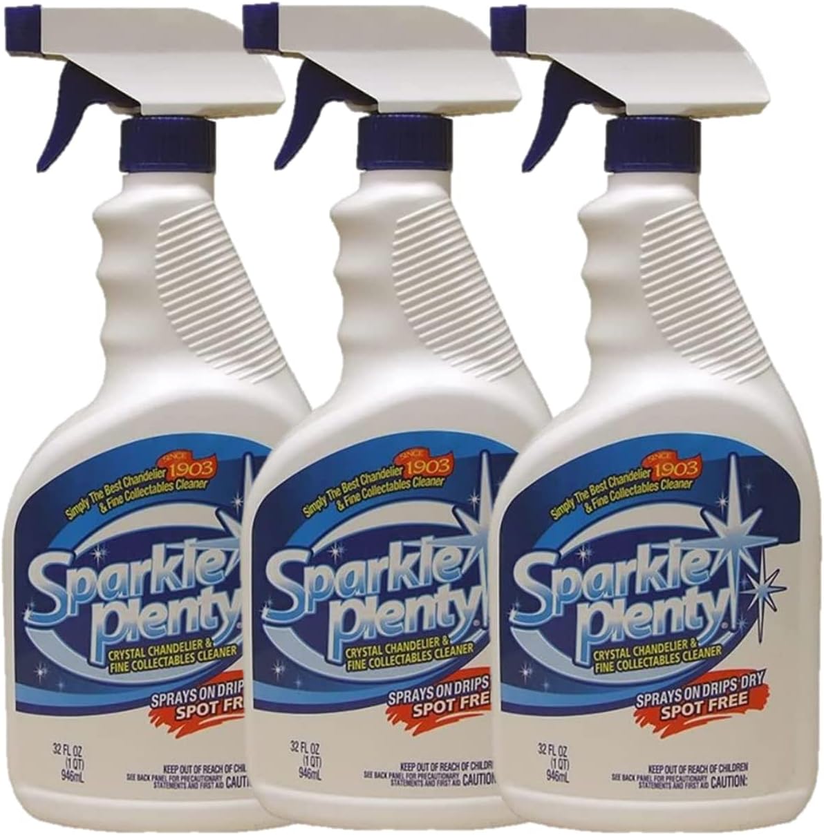 Amazon.com: Sparkle Plenty Chandelier Cleaner Drip Dry Spray No Wipe ...