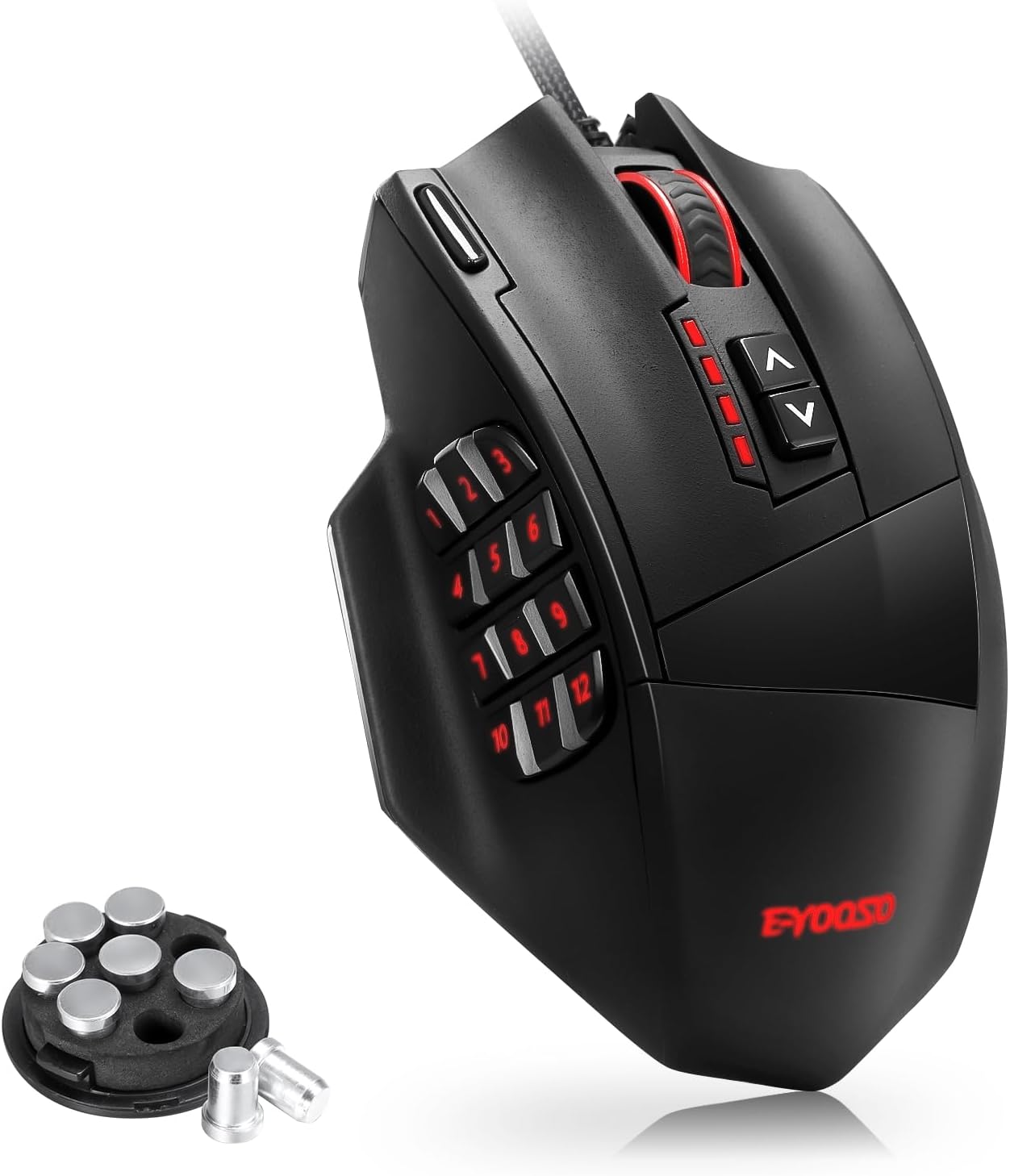 Redragon M908 Impact RGB LED MMO Gaming Mouse con 12 botones laterales ...