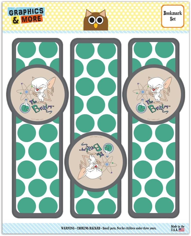 Amazon.com : Pinky & The Brain Character The Brain Set of 3 Glossy ...