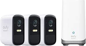eufy Security, eufyCam 2C Pro 3-Cam Kit, Wireless Home Security System with 2K Resolution, 180 ...