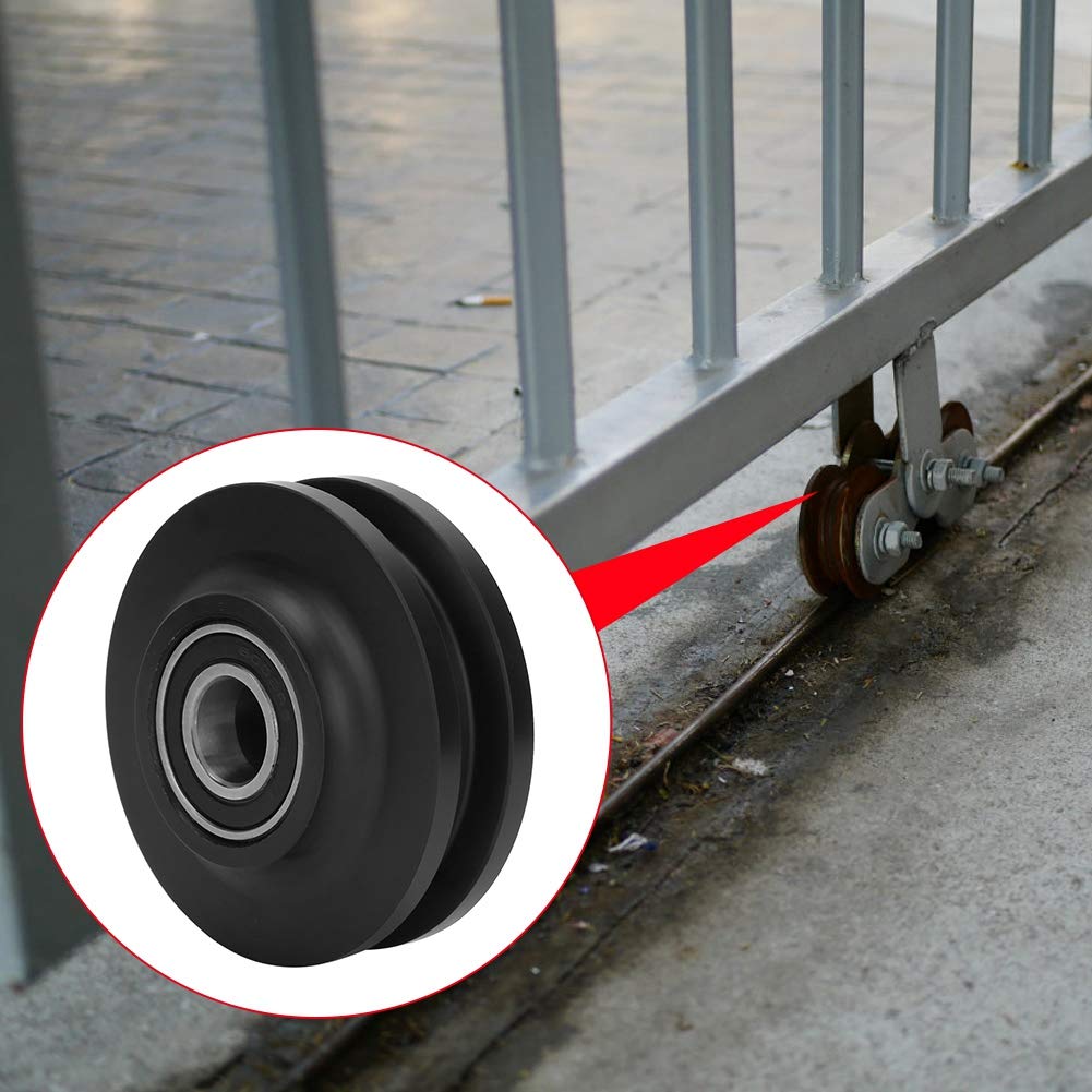 Buy Ruiqas Barn Door Pulley Carbon Steel Sliding Door Hanging Rail Door ...