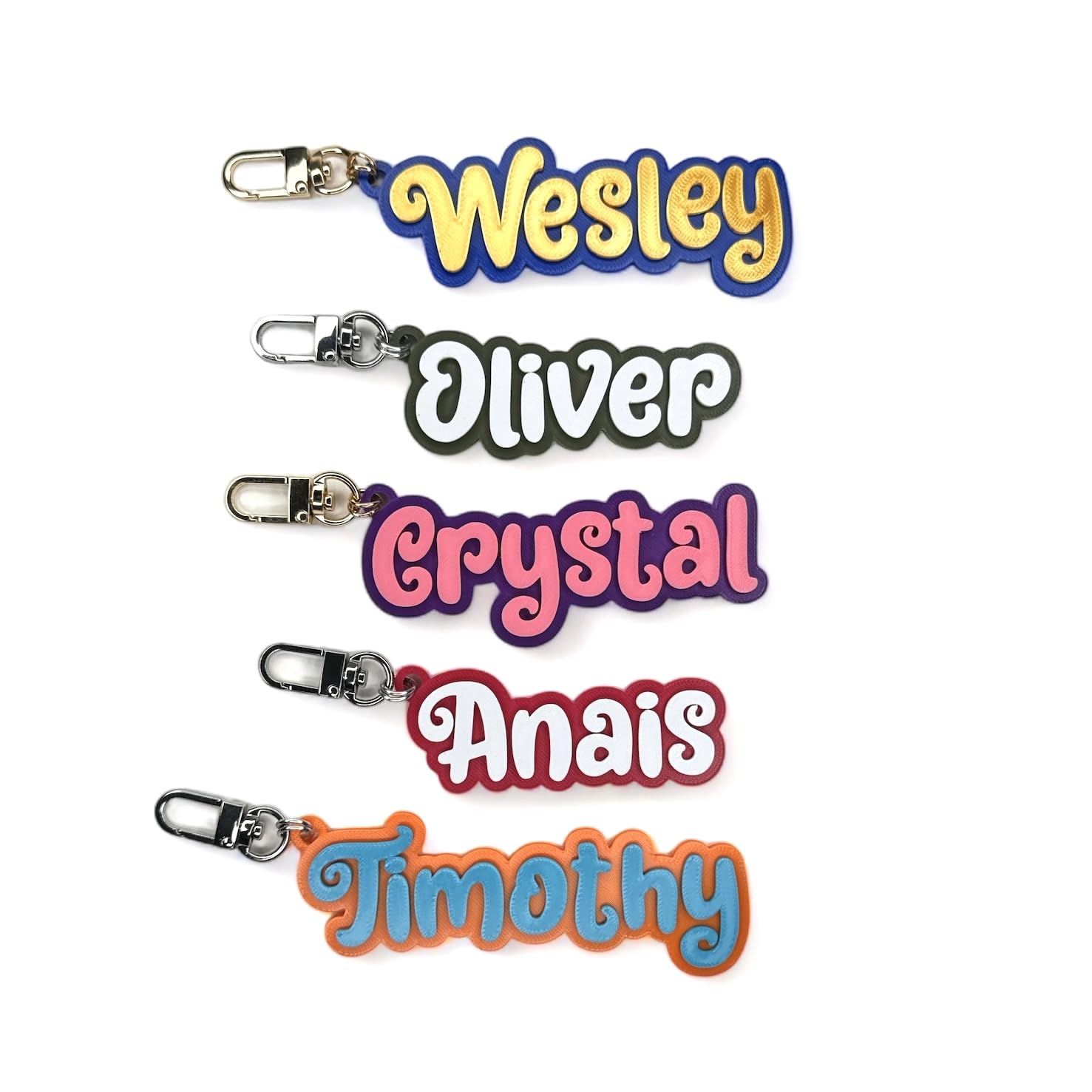 Amazon.com: Curly - Personalized name keychain, custom name tag, book ...