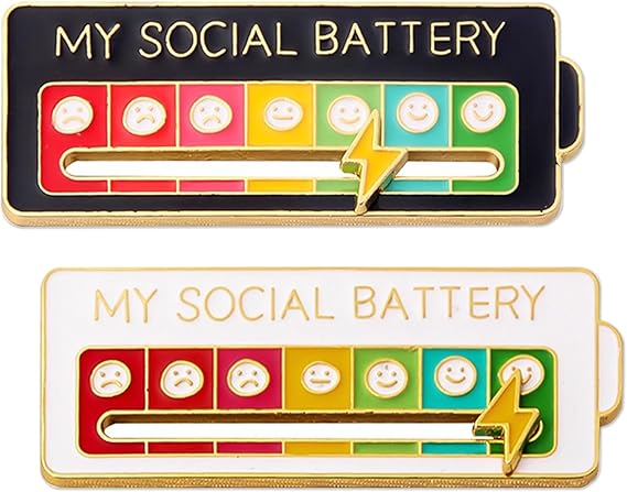 2 Sliding Mood Changer Pins, Fun Social Mood Pins, Interactive Mood ...