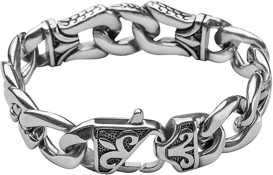 Amazon.com: Amazing Heavy Men's Link Bracelets Stainless Steel Link ...
