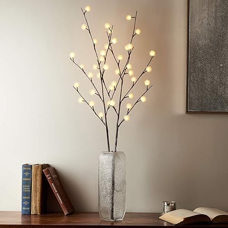 Amazon.com: LITBLOOM Lighted White Twig Branches 32IN 100 LED with ...