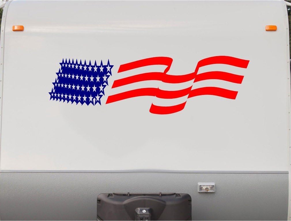Amazon.com: American Flag USA RV Camper Vinyl Decal Sticker Graphic ...