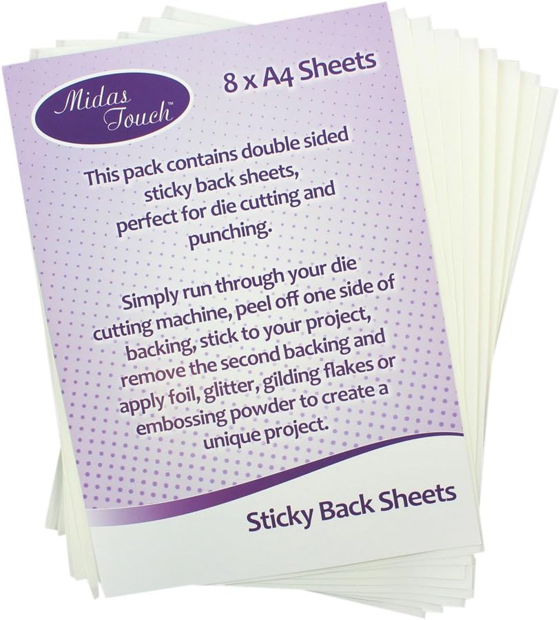 Amazon.com: Midas Touch Sticky Back Sheets A4 8-Sheets Per Pack