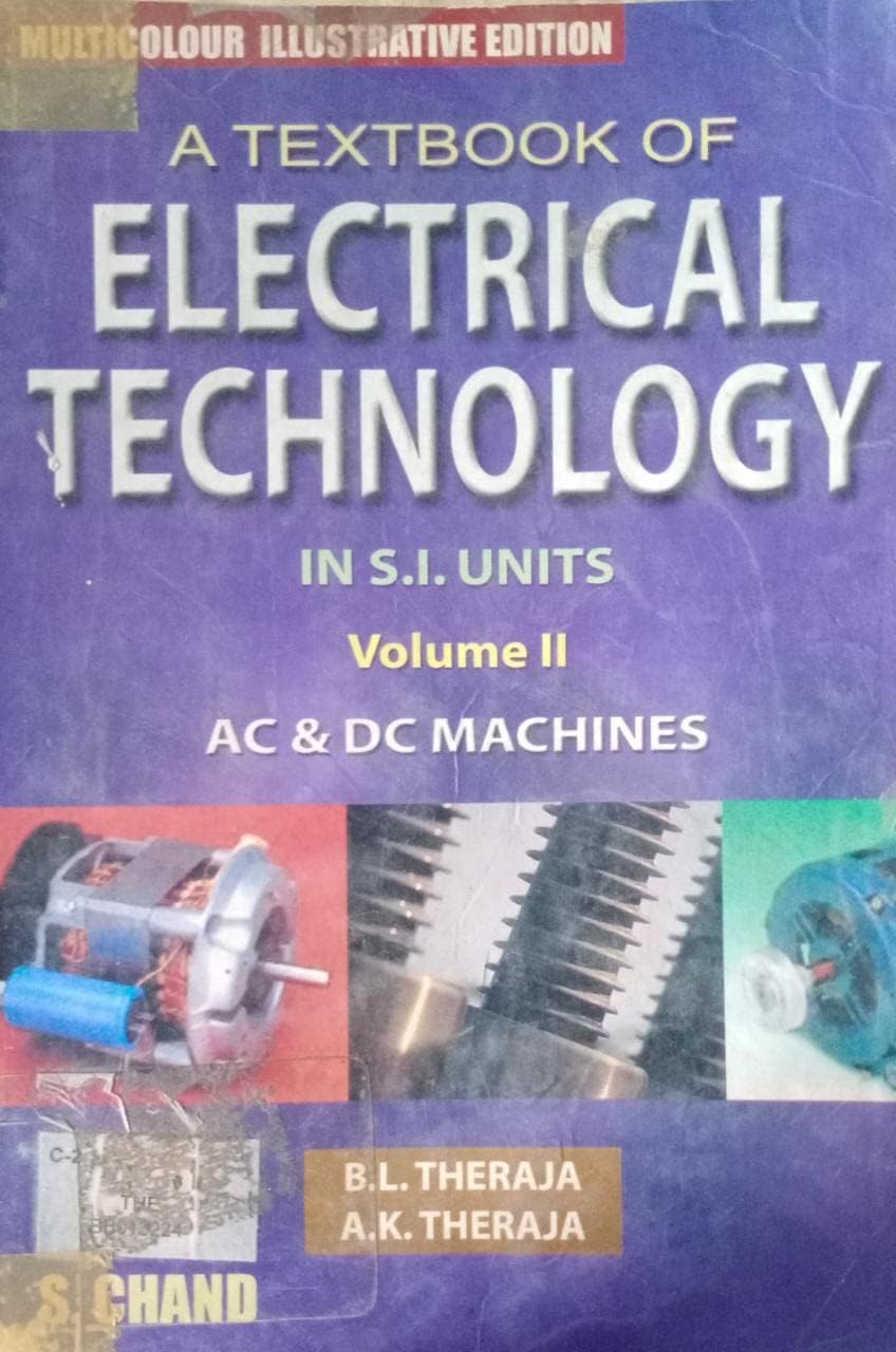 Electrical Technology Vol 2 By BL Theraja (Second Hand & Used Book) (S ...