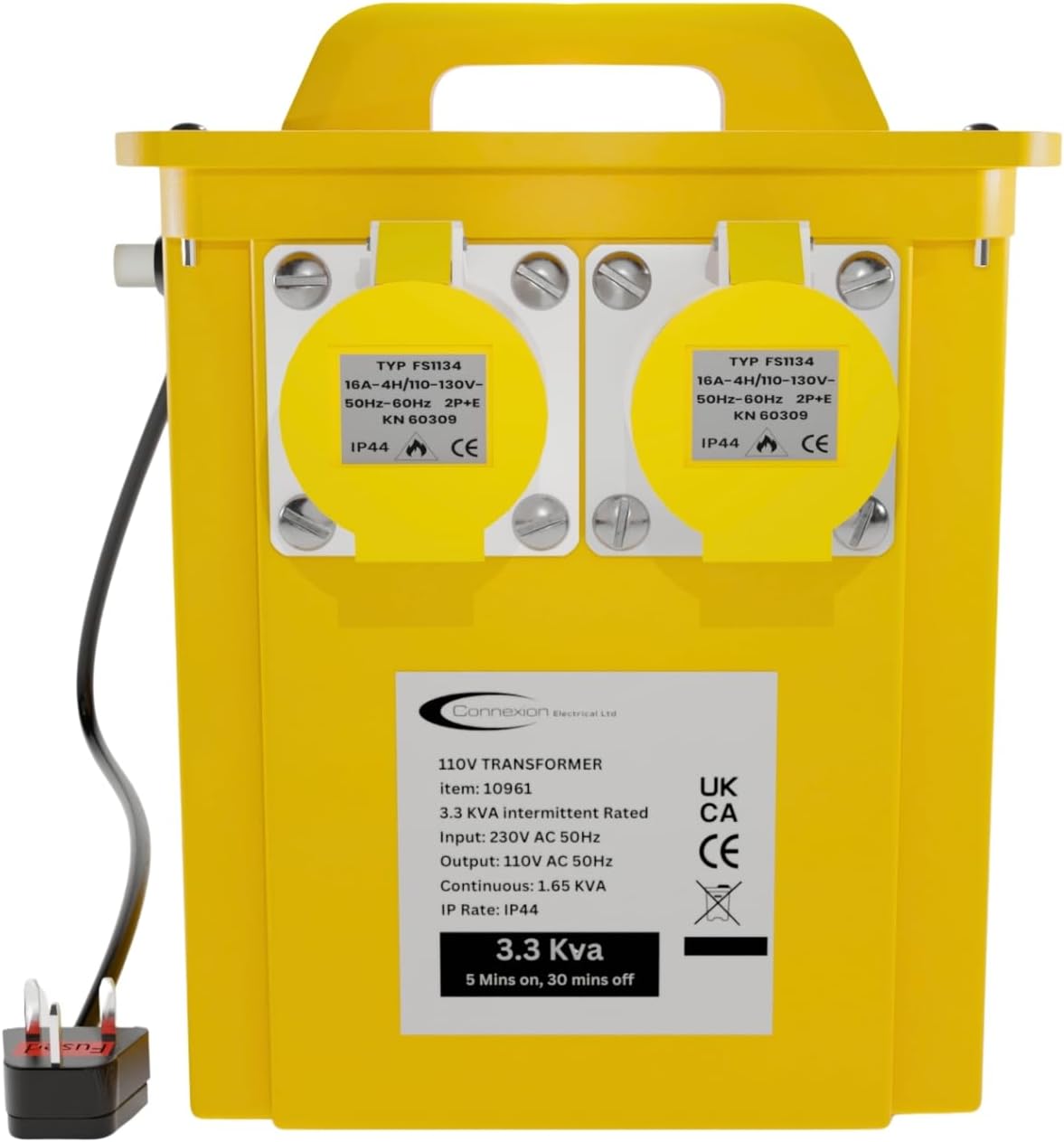 Defender 3kVA Portable Transformer 110V 3000W (E203010) : Amazon.co.uk ...