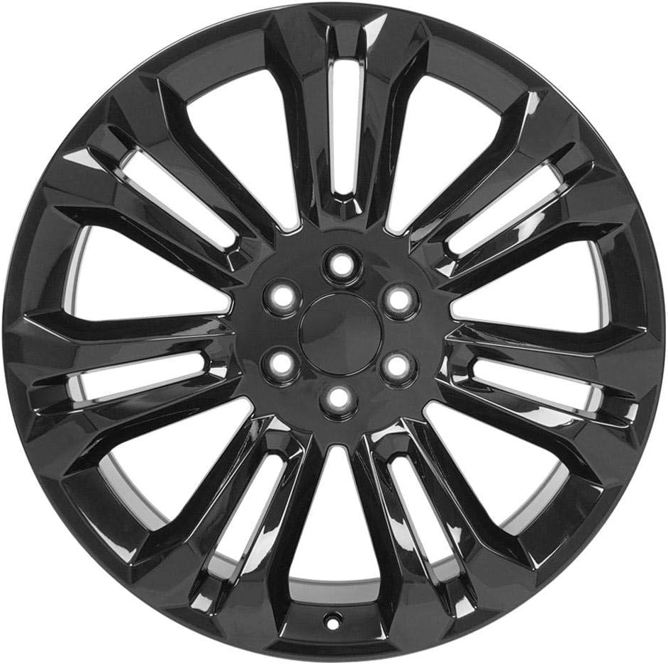 Buy OE Wheels LLC 24 Inch Fits Silverado Tahoe Sierra Yukon Escalade CV43B Black 24x10 Rims with ...