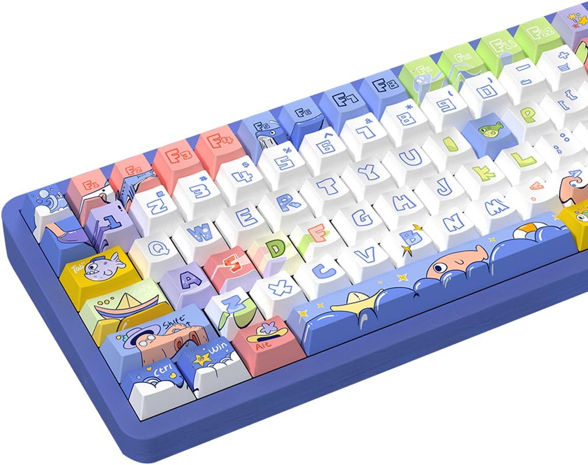 Amazon.com: daixiahu Ocean Graffiti Theme keycaps 158 Key PBT keycaps ...