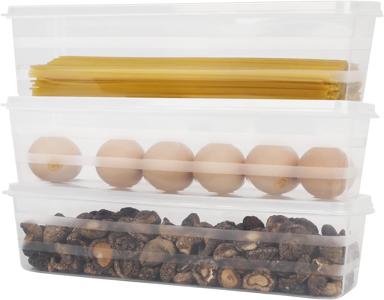 Amazon.com: Songaa Pasta Storage Containers with Lids 3PCS, Kitchen ...