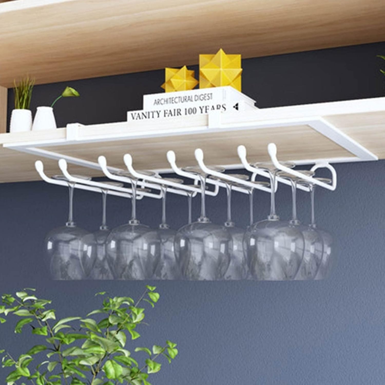 Amazon.com: Gaommini Wine Rack Upside Down Wine Goblet Stemware Holder ...