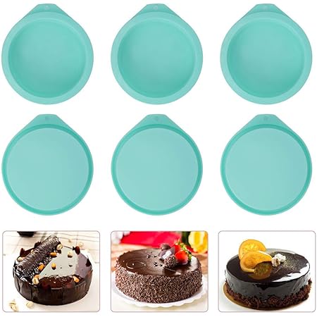 Amazon.com: Staruby Silicone Cake Mold Baking Pan Round 4 Inch Non ...