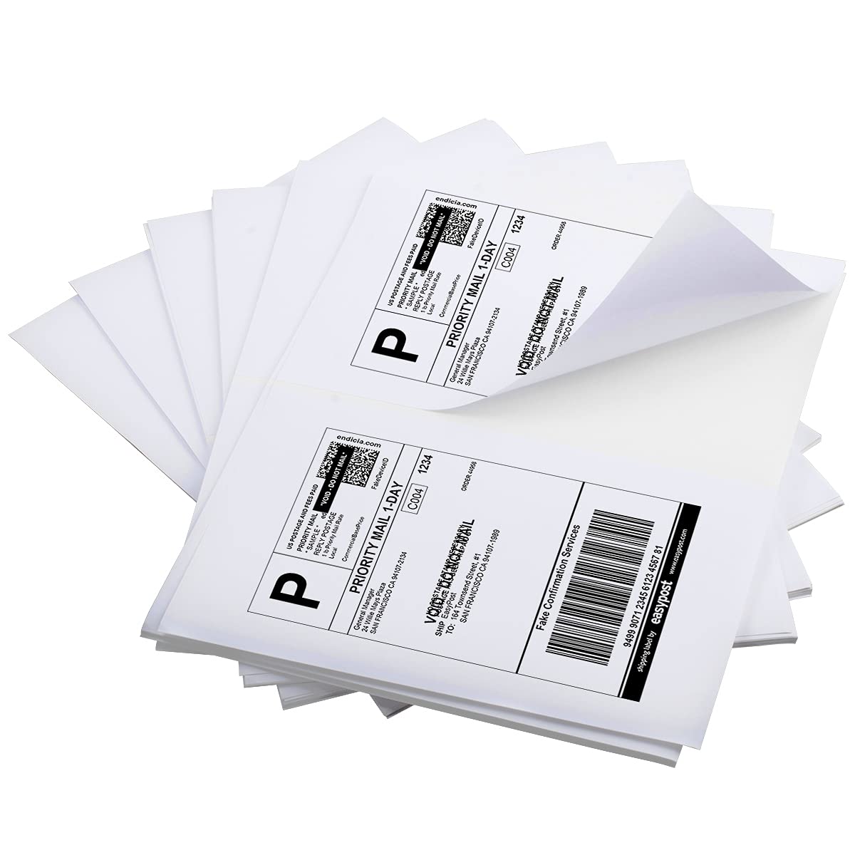 Snapklik.com : MFLABEL Half Sheet Pre-Cut Gap Self Adhesive Shipping ...