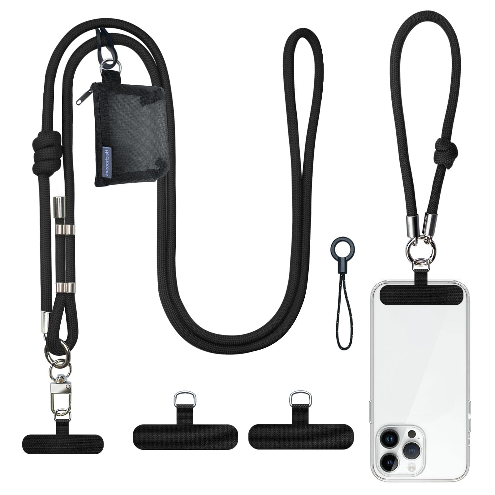 Amazon.com: Serendipresent Phone Lanyard with Wallet and Wrist Straps ...