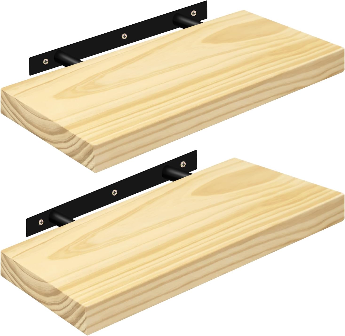 eSituro 2er Set Wandregal Regal Wand, Hängeregal, Schweberegal massive ...