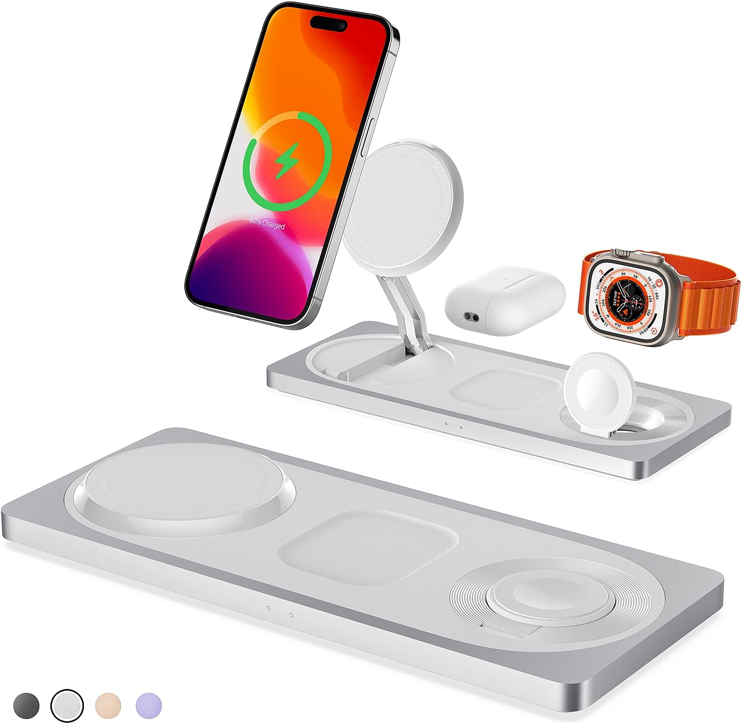 Amazon.com: 3 in 1 Charging Station for Apple - 22W Faster Mag-Safe ...