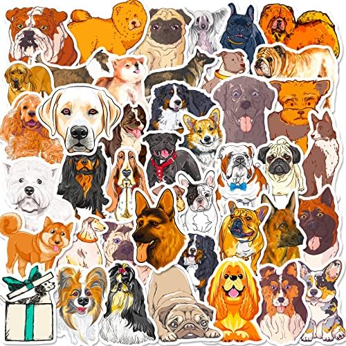 Amazon.com: 50Pcs Cute Dog Stickers Pack, Waterproof Vinyl Puppy ...
