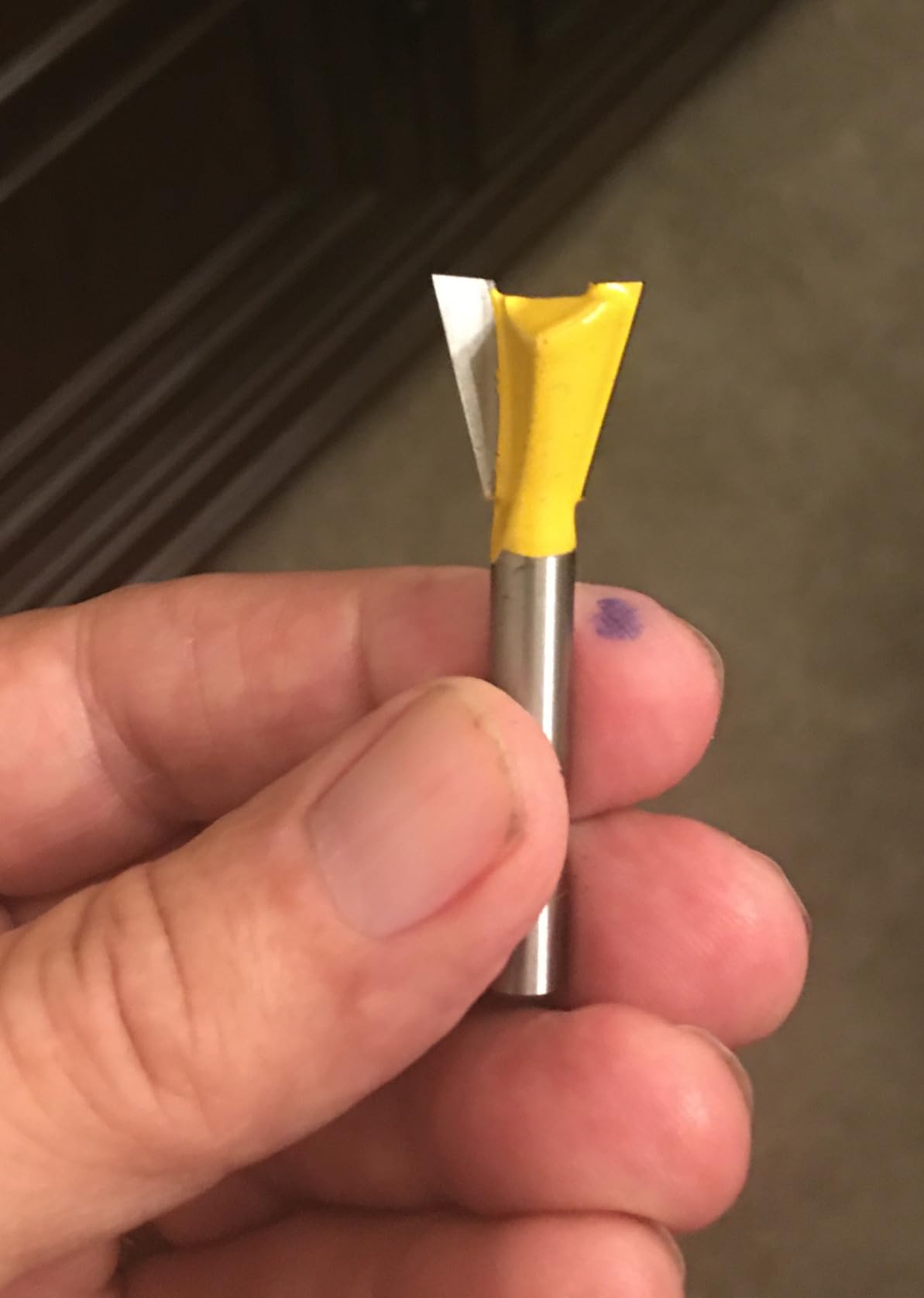 KOWOOD Dovetail Router Bit Set 6 Sizes with 1/4 Inch Shank ,Cutting Dia ...