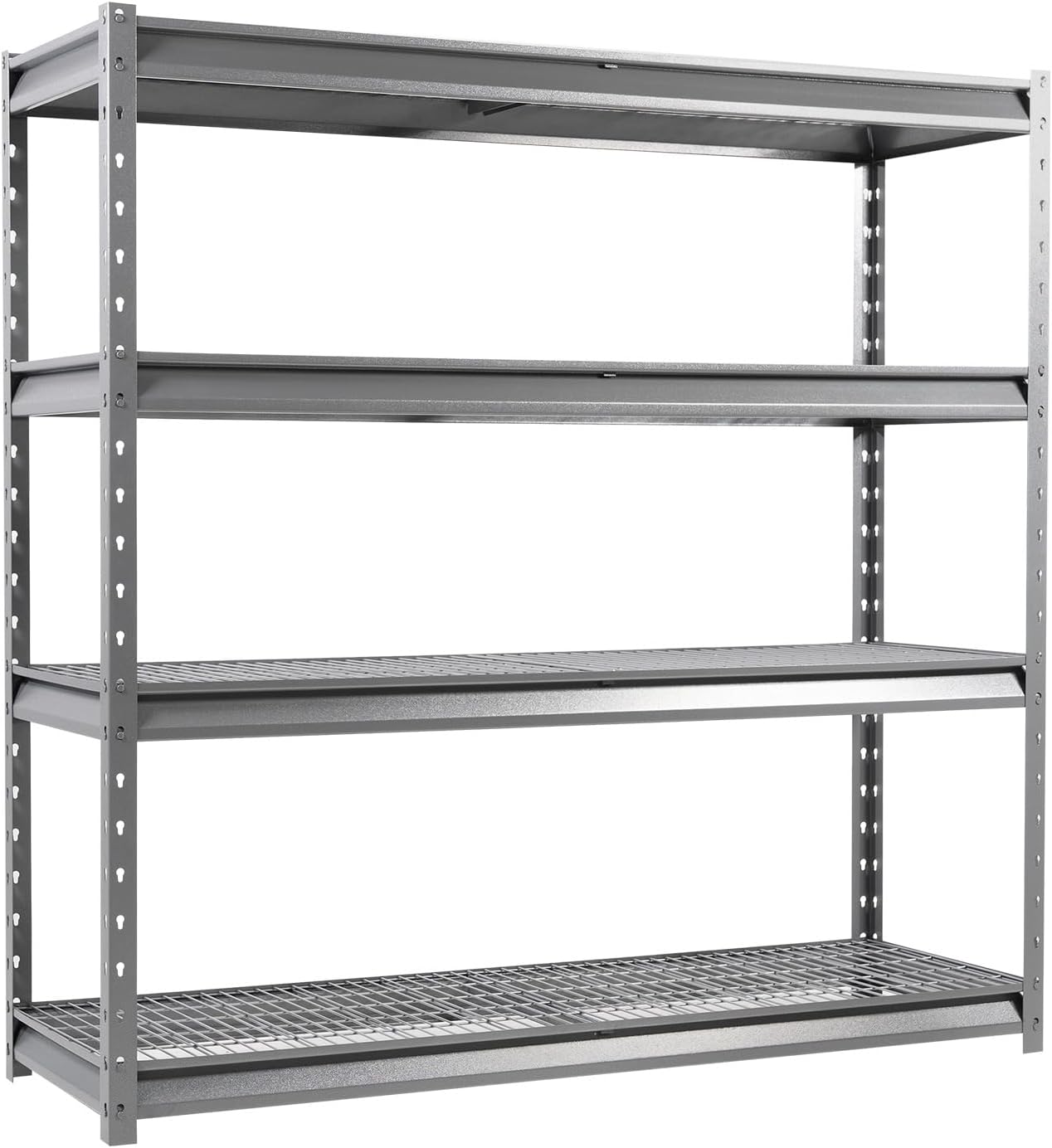 Amazon.com: Ironton 4-Tier Industrial Shelving Rack - 77in.W x 24in.D x ...