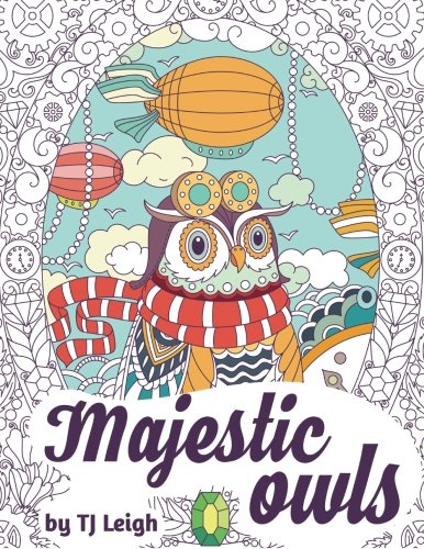 Amazon.com: Majestic Owls - A Stress Relief Adult Coloring Book (Adult ...