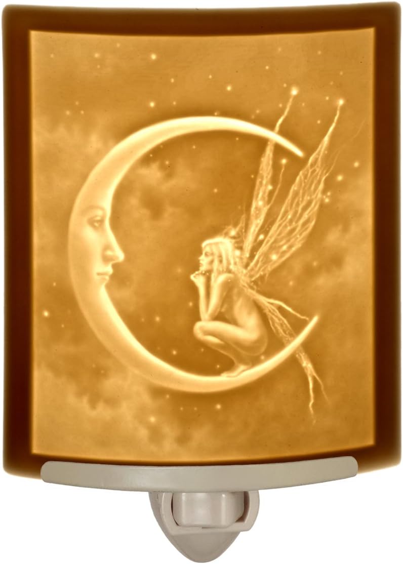 Amazon.com: The Porcelain Garden Guardian Angel Night Light Porcelain ...