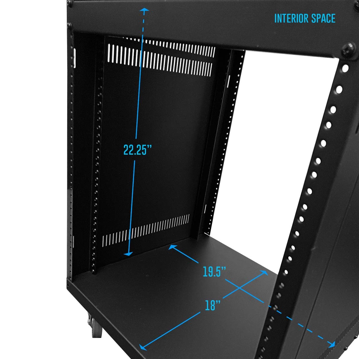 Snapklik.com : AxcessAbles 12U AV Rack Stand 12 Space Component Rack ...
