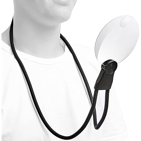 Amazon.com: Reading Magnifier, Hands Free Neck Wear Handheld Large ...