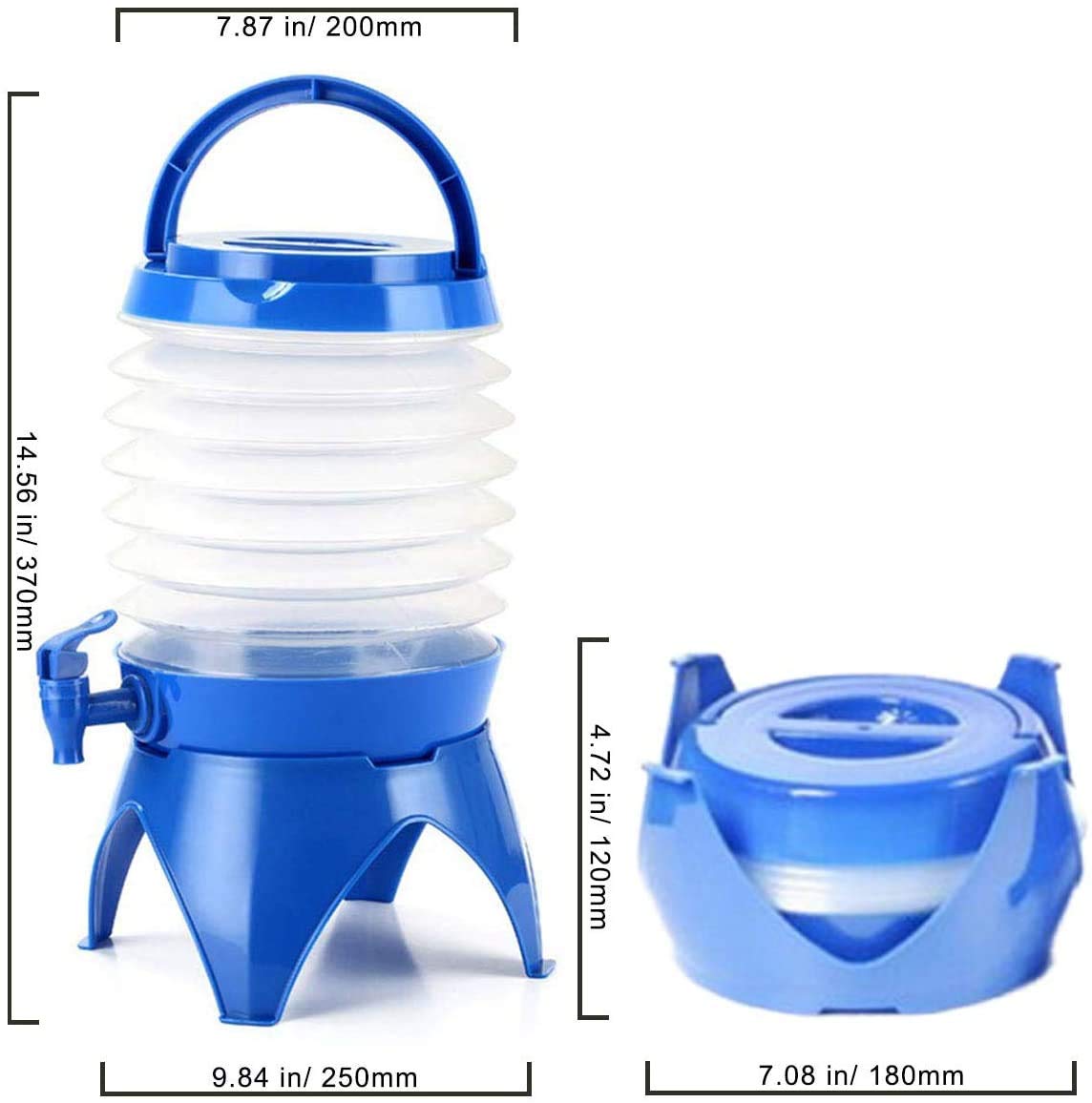 Collapsible Drink Dispenser Folding Beer Jug Bucket, with Carry Handle ...