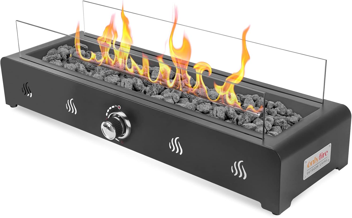 Onlyfire 28 Inch Tabletop Gas Fire Pit, Outdoor Propane Fire Pit Bottom ...