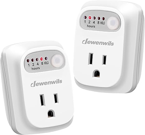 Amazon.com : DEWENWILS Indoor Countdown Timer Outlet 2Pack, Timers for ...