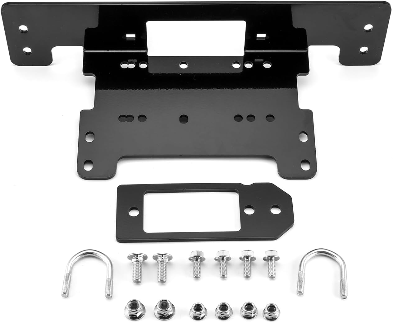 Amazon.com: WeiSen Winch Mounting Plate Bracket Kit Compatible with ...