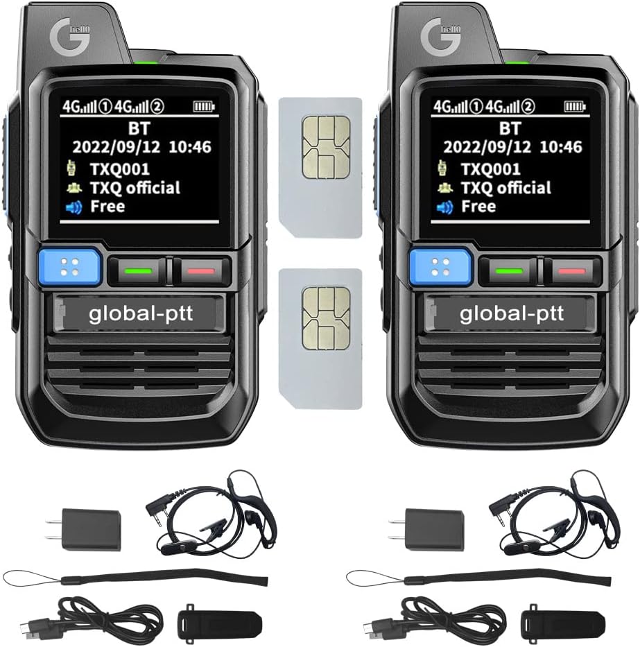 Amazon.com: Wurui TXQ Global-ptt 4G LTE walkie talkies G0 Mini poc Pair ...