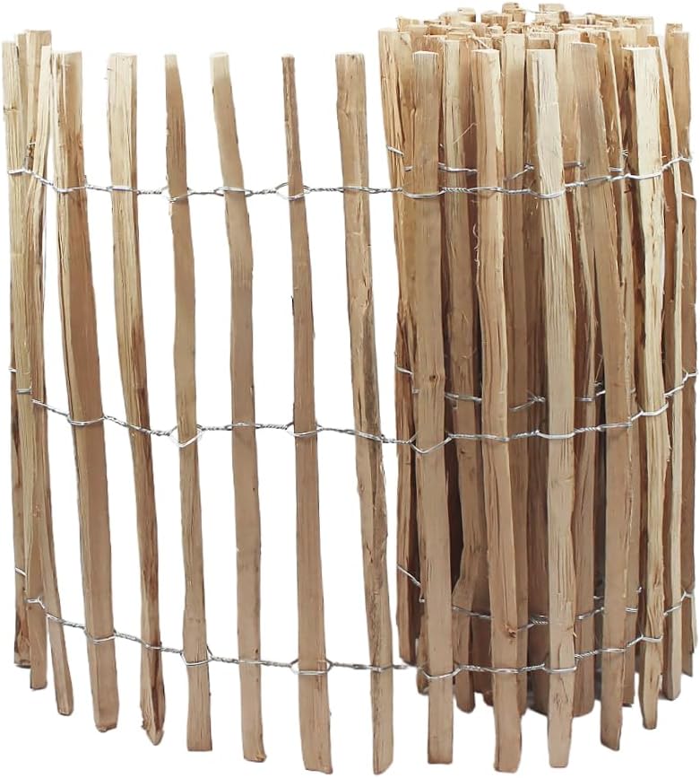 Wooden Fence, Hazel Fence, roll Length: 5 m, Lath spacing 3-4 cm ...