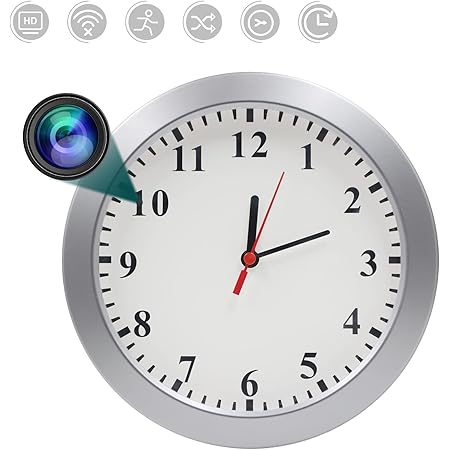 Amazon.com : JLRKENG Hidden Spy Camera Wall Clock 1080P HD WiFi Clock ...