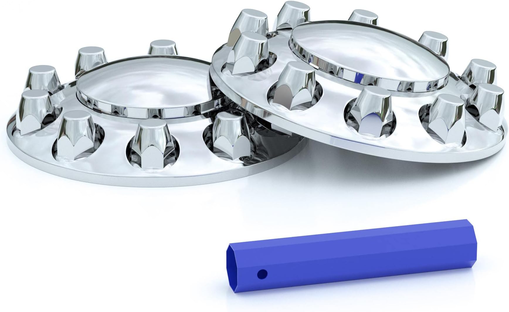 Amazon.com: ALCOA One-Piece Front Hub Cover System for Ford & Dodge 10 ...