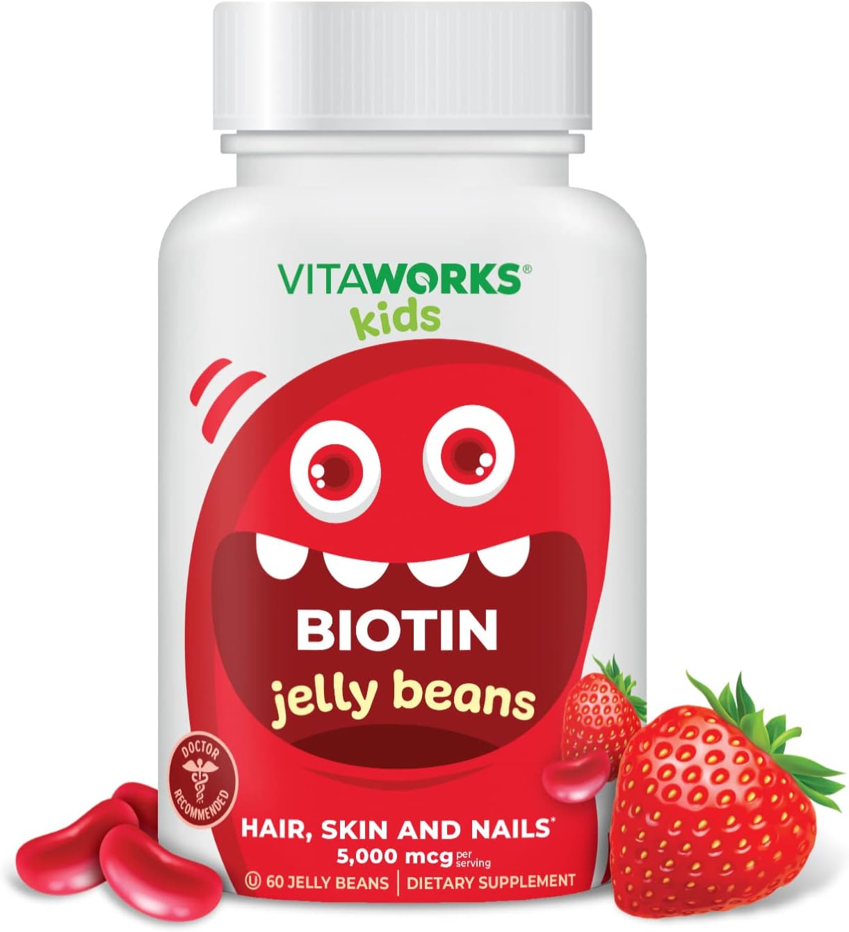 Amazon.com: VitaWorks Kids Biotin 5000mcg Jelly Beans | Tasty Vitamin ...