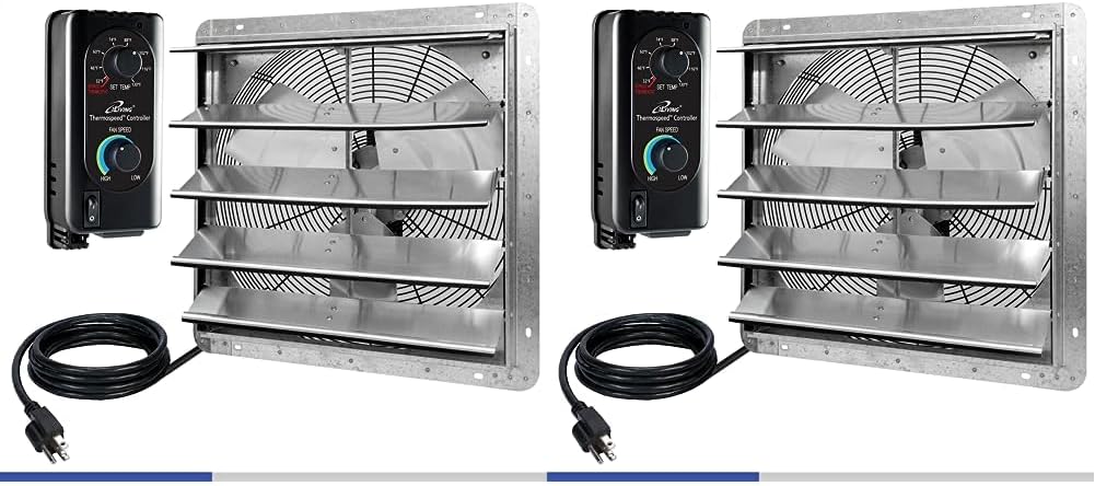 Amazon.com: iLiving 20" Wall Mounted Shutter Exhaust Fan & 18" Wall ...