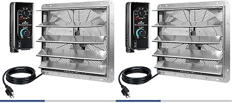 Amazon.com: iLiving 20" & 18" Wall Mounted Shutter Exhaust Fans ...