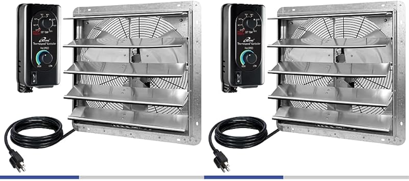 Amazon.com: iLiving 20" & 18" Wall Mounted Shutter Exhaust Fans ...
