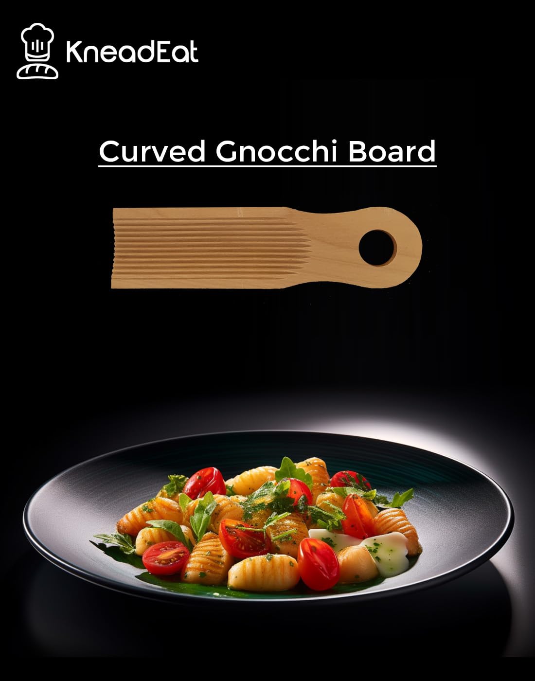 Snapklik.com : Rounded Gnocchi Maker Board Paddle, Unique Curved Design ...