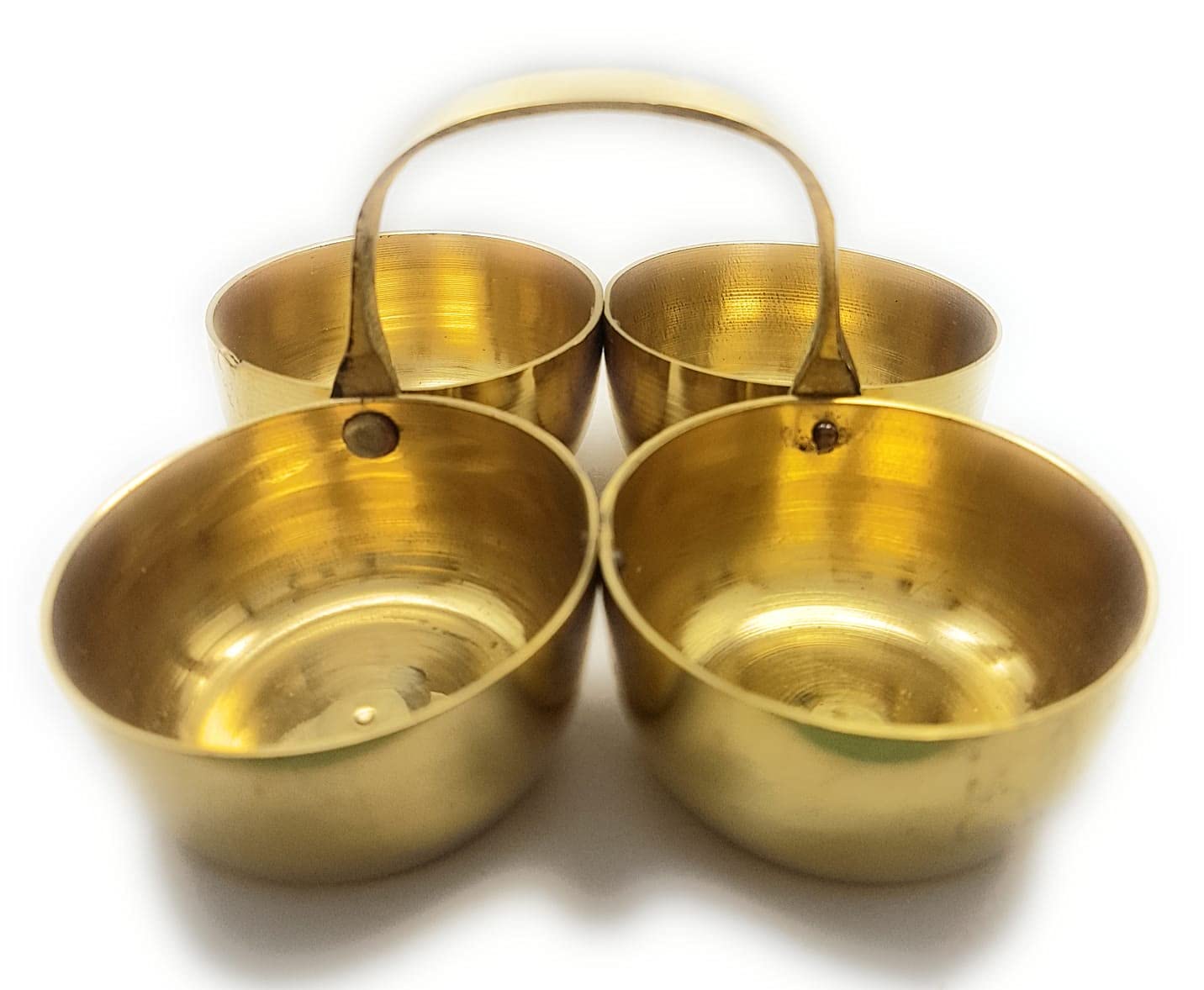 Buy 2.5x3.75 inches Chomukha Brass Metal Chomukh 4 Holder Stand Patra ...