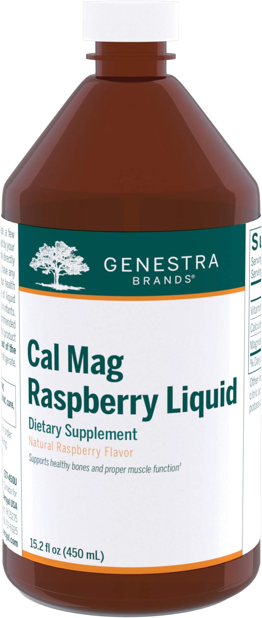 Amazon.com: Genestra Brands Cal Mag Raspberry Liquid | Calcium and ...