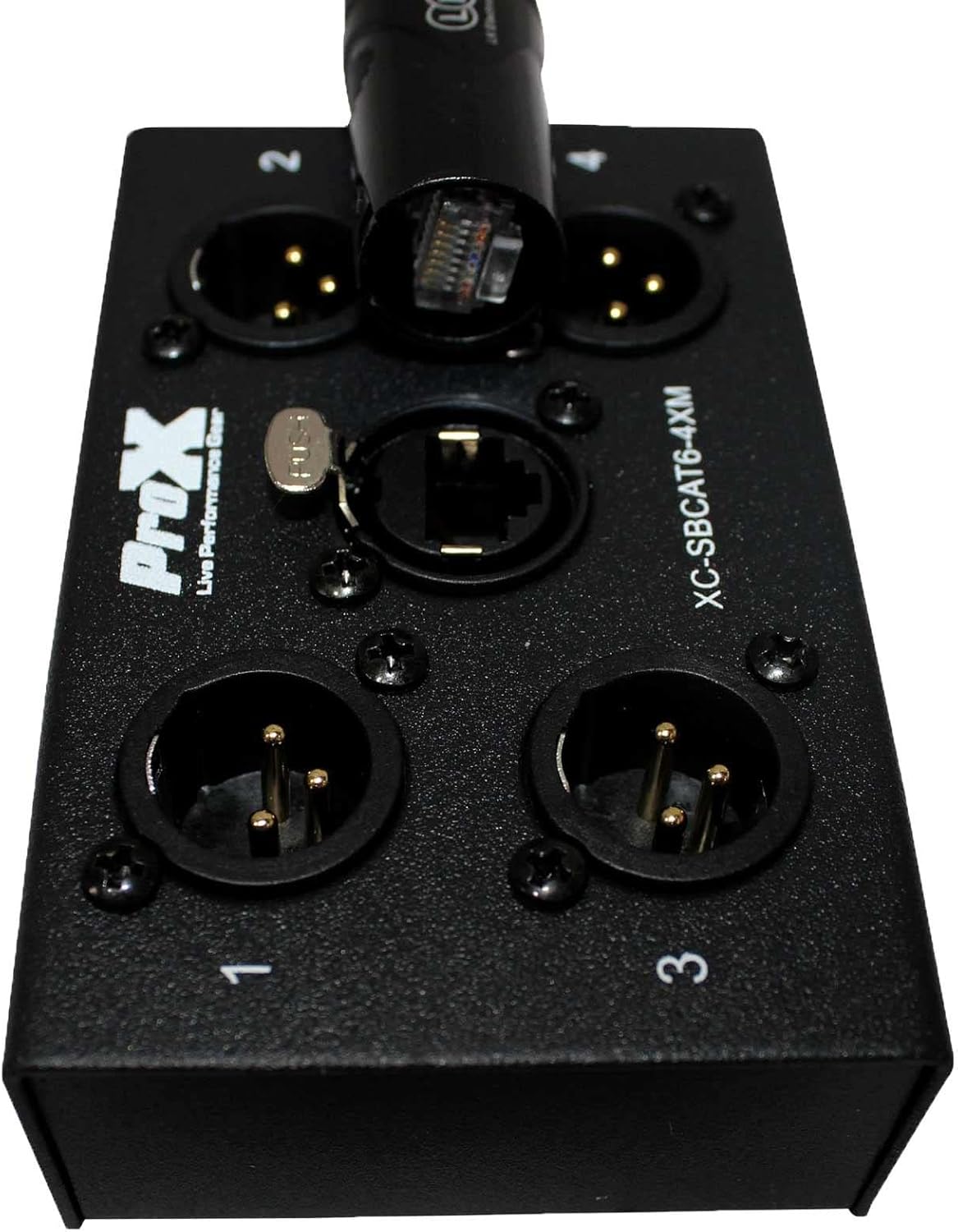 Buy ProX XC-SBCAT6-4XM 4 Channel Portable XLR Male Snake Box with 4 ...