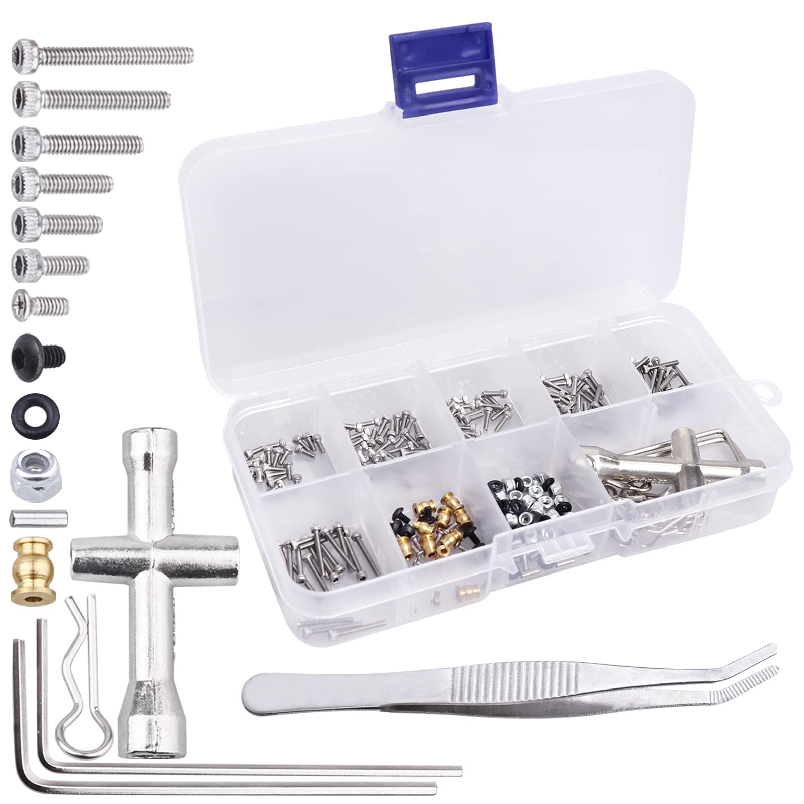 Amazon.com: FriHobby 276Pcs RC Screw Kit RC Repair Tool Set for ...