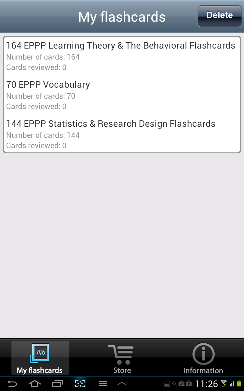 New EPPP Flashcards - App on Amazon Appstore