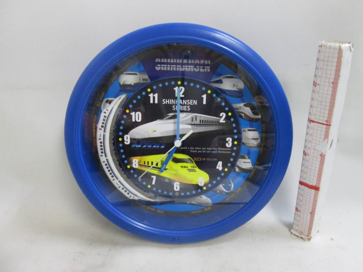 Amazon.co.jp: 新幹線N700 ドクターイエロー 毎時メロデイ＆おしゃべり 壁掛け時計 テストOK は商品説明欄に記入されています : ホーム＆キッチン