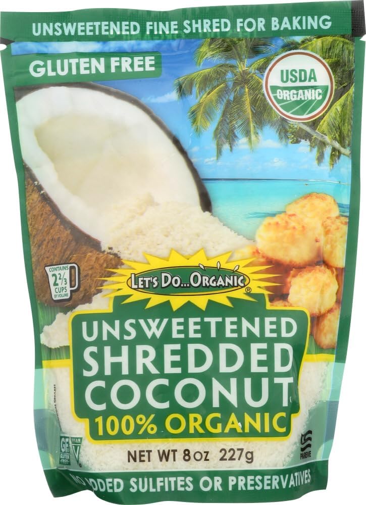 Amazon.com : Let's Do Organic Unsweetened Shredded Coconut - Coconut ...