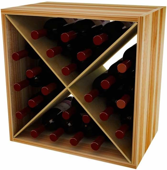 Amazon.com: Wine Storage Cube Wine Rack for 24 Wine Bottles : Home ...